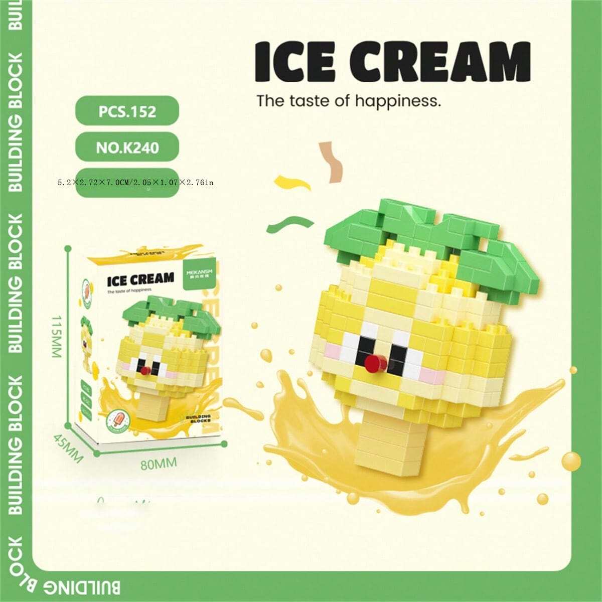 Micro Particles Ice Cream Blocks, Small Model DIY Assembly Puzzle ...