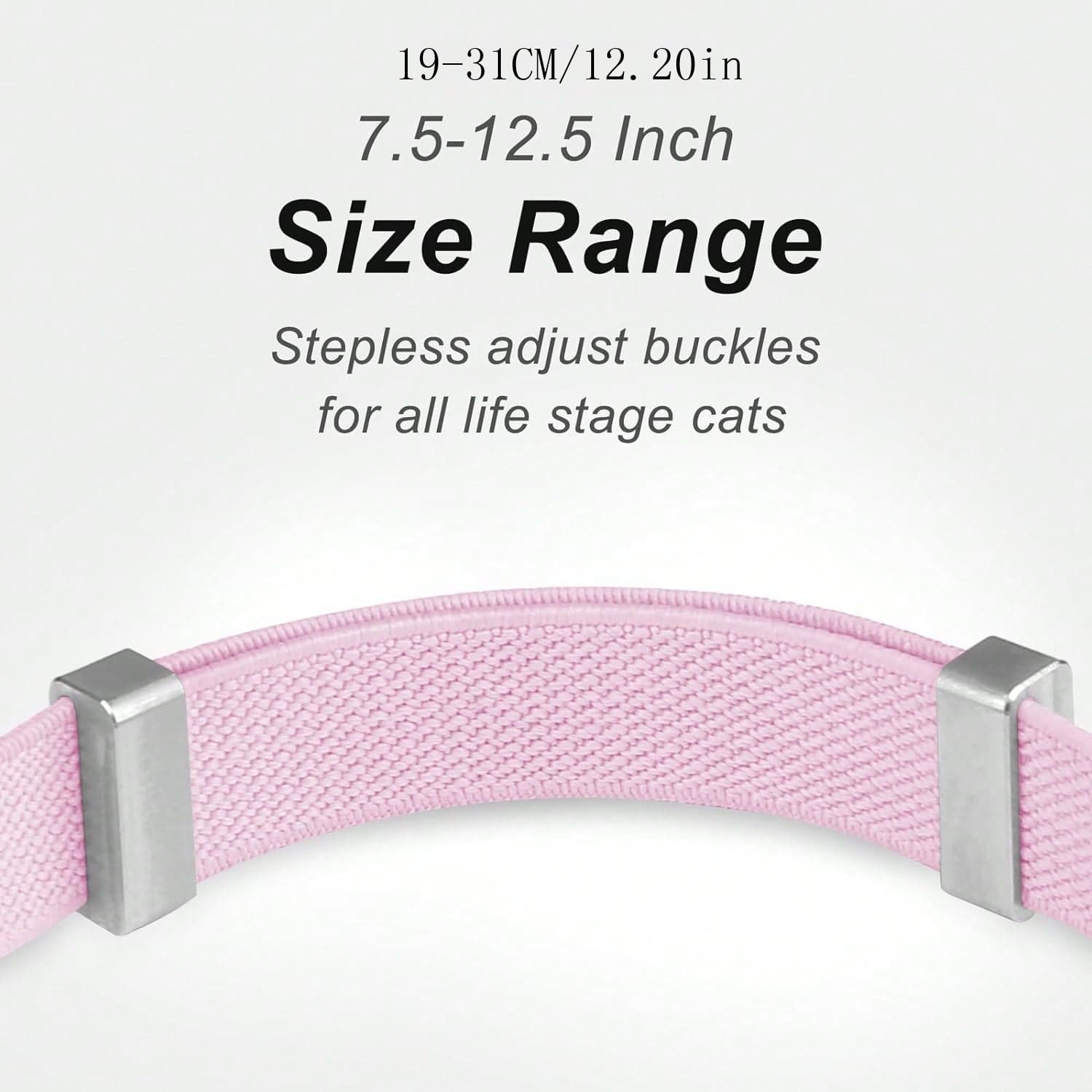 Elastic Cat Collar With Support Compatible With Apple Airtag, Light And ...