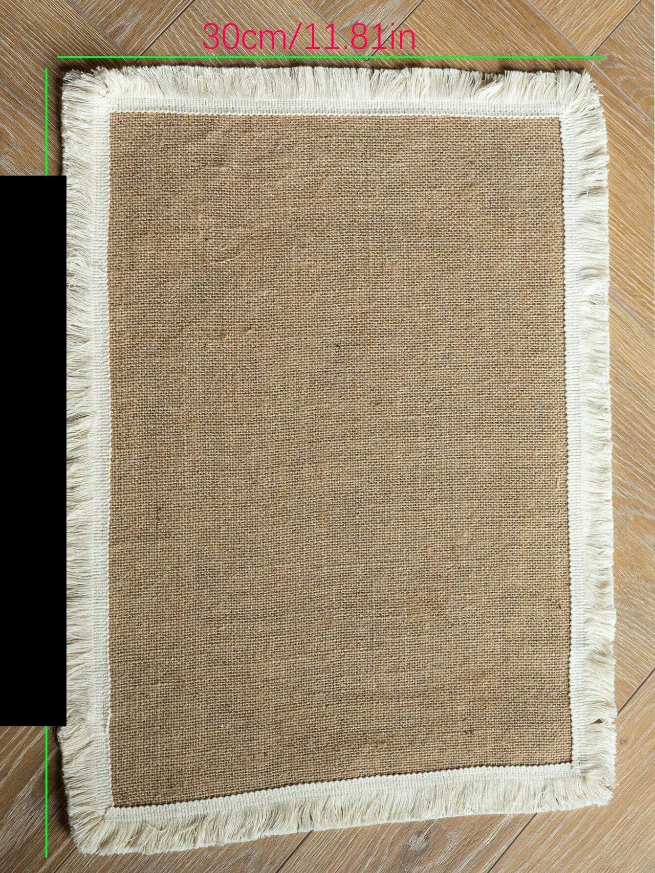 4pcs Simple Four Seasons Placemats, Multipurpose Yellow Flax Woven Heat ...