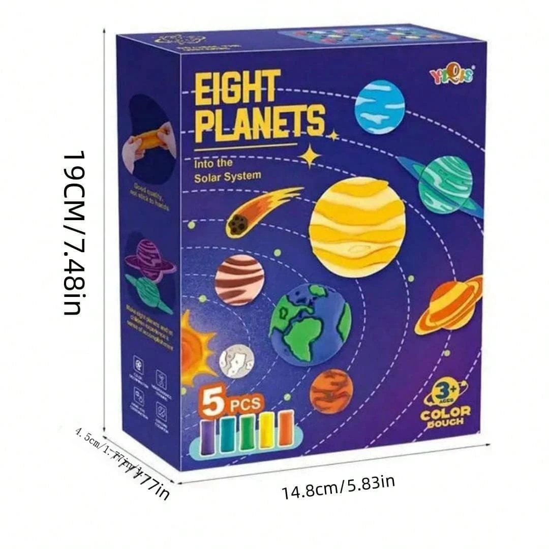 New Colorful Rubber Toy Space Planets World Map DIY Modeling Clay Set ...