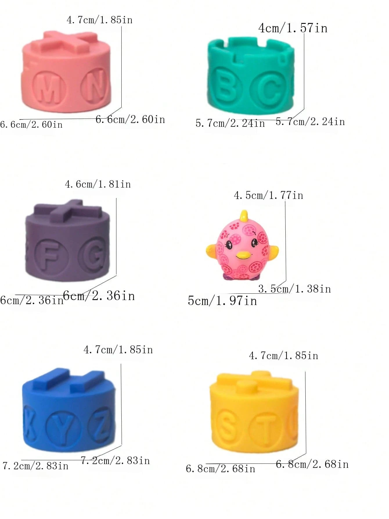 Montessori 3D Embossed Rubber Building Blocks With English Letters ...