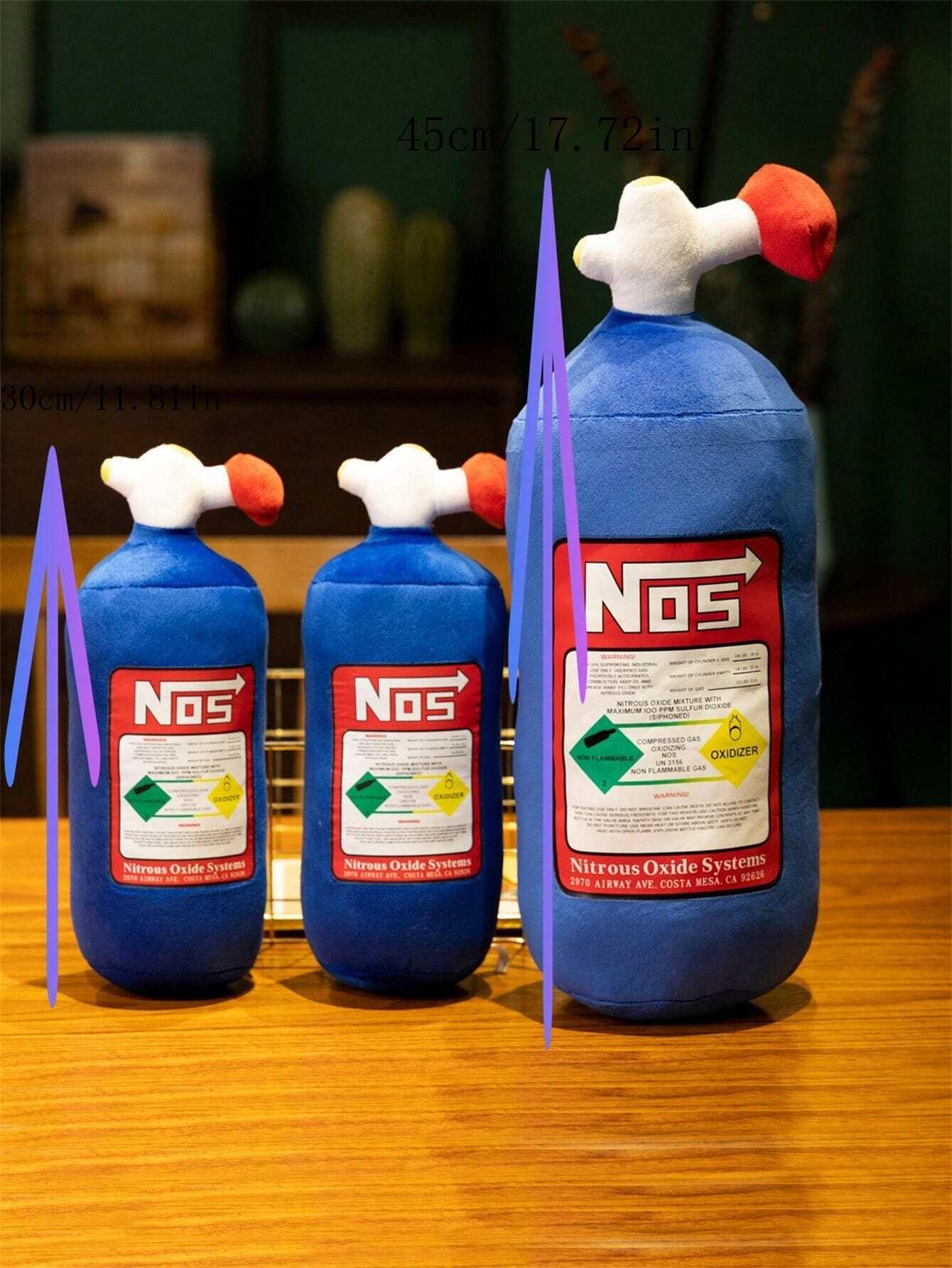 Simulation Nitrogen Cylinder Plush Toy Doll, Cute Stuffed Doll Birthday ...