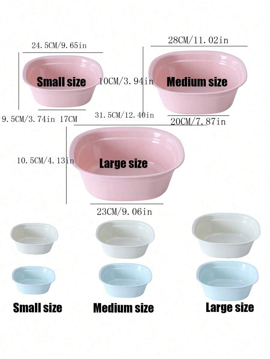 Square Thickened Foot Wash Basin, Large Household Vegetable Wash Basin ...