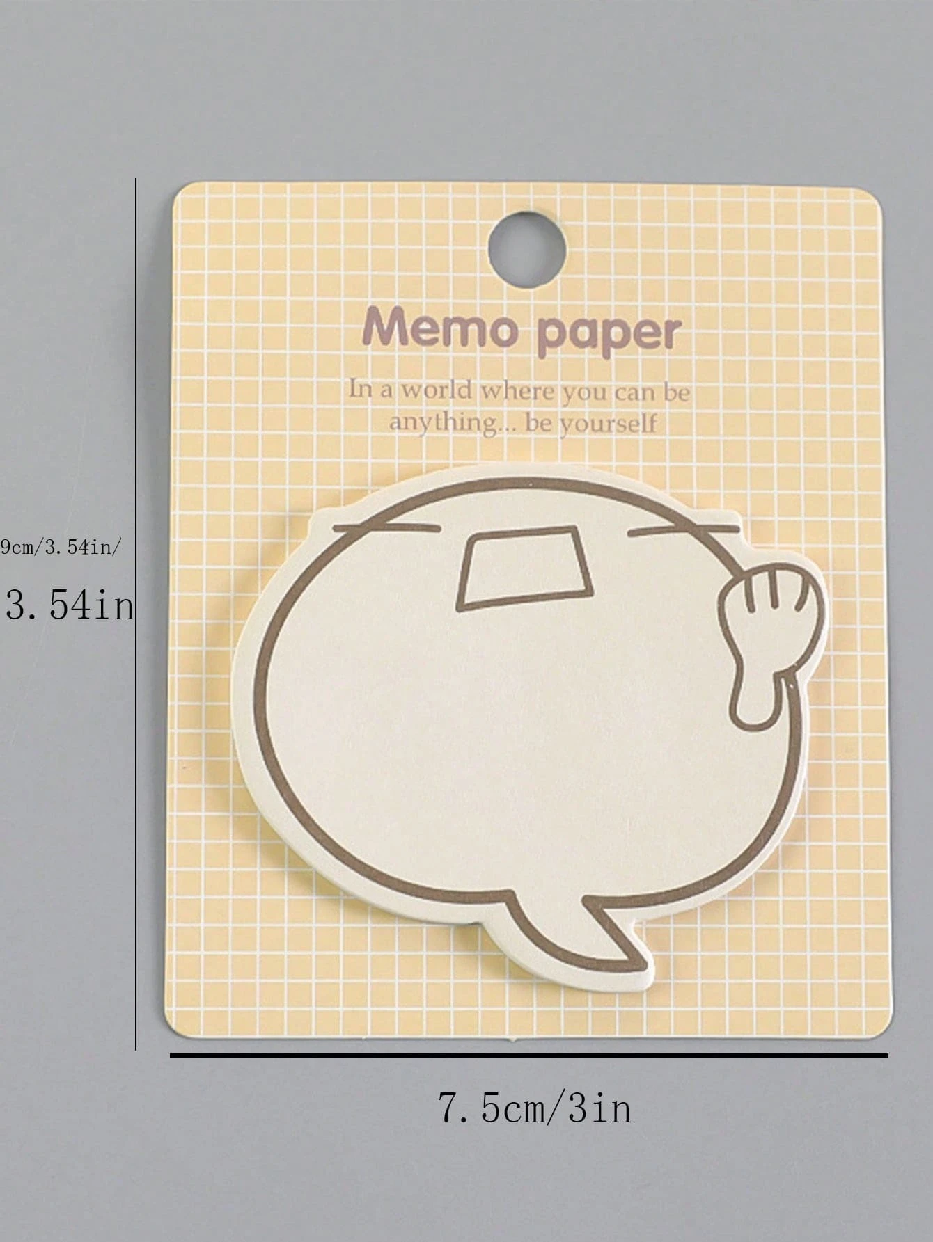 Motivational Cartoon Expression N Times Sticky Notes, Cute Memo Pad ...