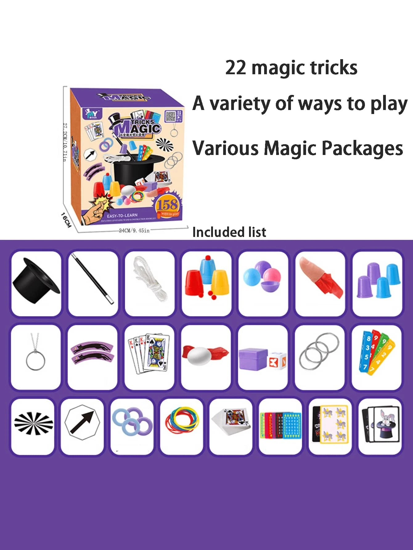 Magic Set, This Set Has 22 Kinds Of Magic, Can Be Matched With 100 ...