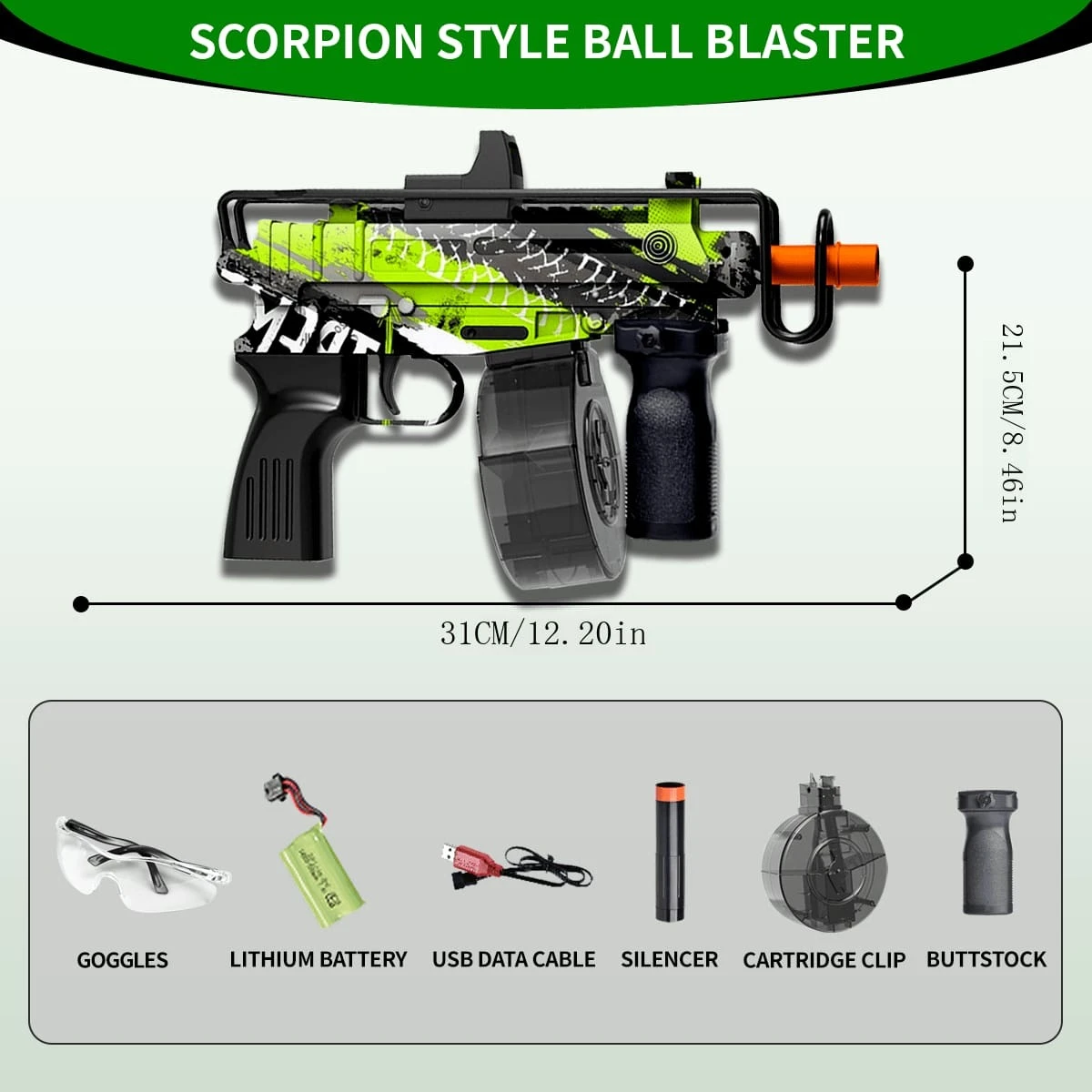 Fun Scorpion Gel Blaster Electric Toy Gun - Automatic Gel Blaster, High ...