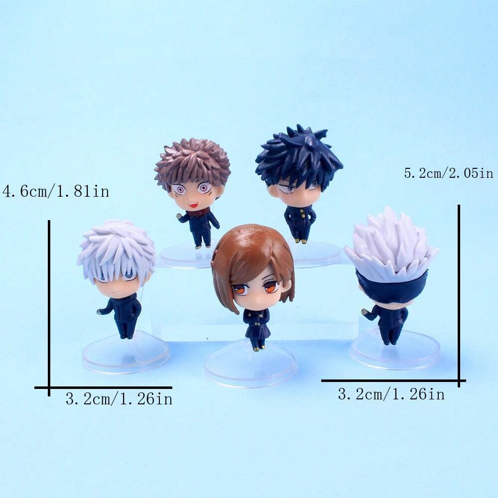 Jujutsu Kaisen 5pcs/Set Anime Figures Q Version Gojo Satoru Itadori ...