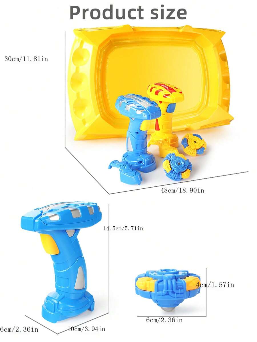 Parent-Child Interaction Desktop Toy, Dual Battle Spinning Top Set ...