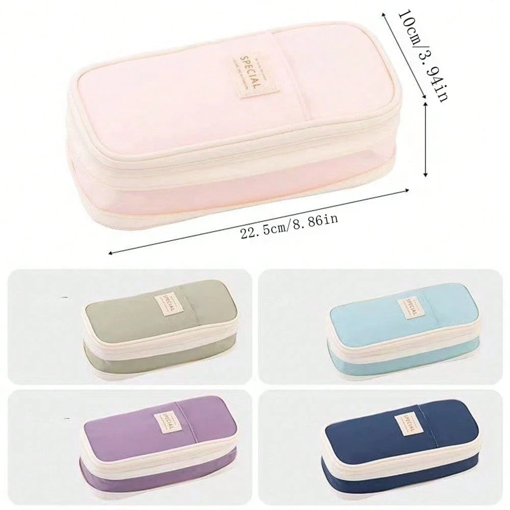 Large Capacity Pencil Bag Pencil Box Student School Supplies Office ...