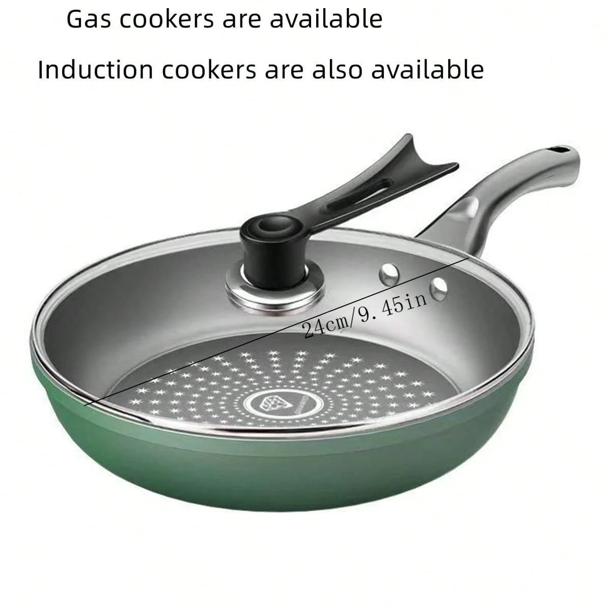Crystal Drill Non-Stick Frying Pan Pan With Cover Baby Pan With ...