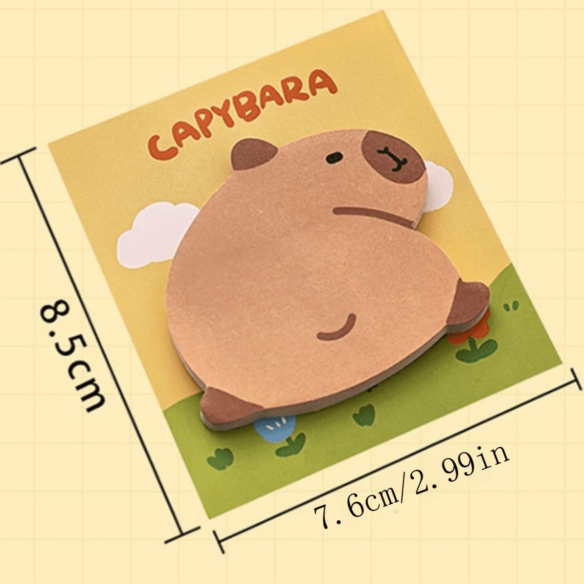 1 Booklet, 30 Sheets, Cartoon Capybara Shaped Memo Pads, Cute, Sticky ...