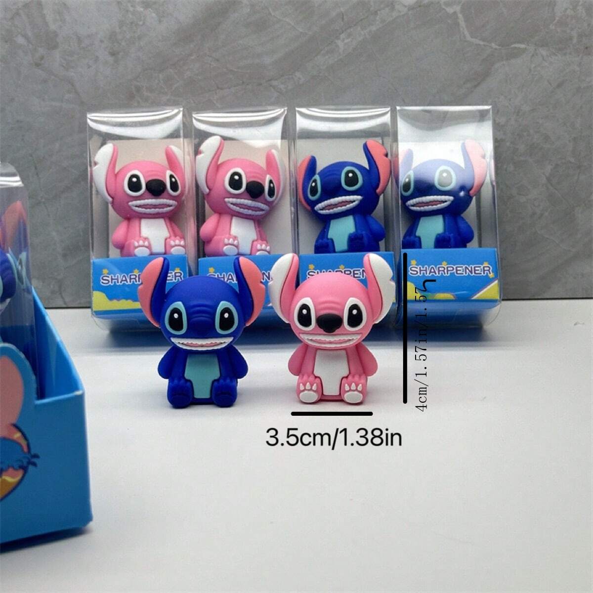 1pcDisney Stitch Silicone Ornaments Pencil Sharpener Star And Stitch ...
