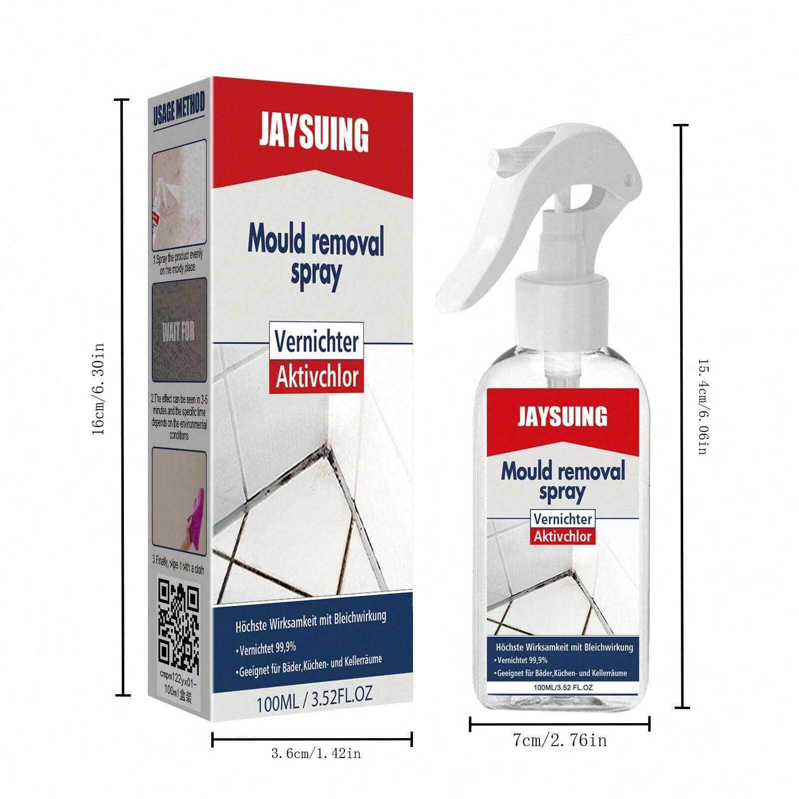 Mold Removing Active Foam Spray Wall Tile Mold Removing Refrigerator ...