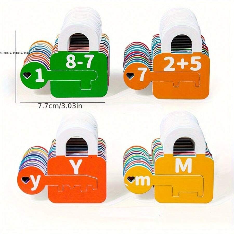 Family Educational Matching Key Game Toy, Uppercase & Lowercase Letter ...