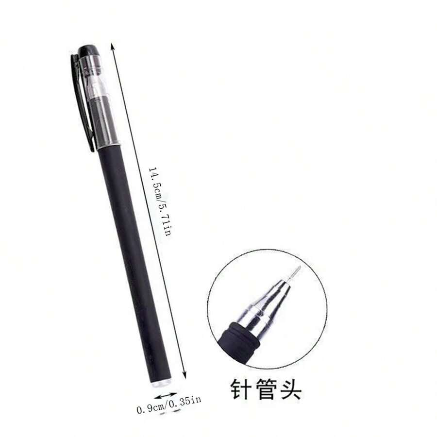 3pcs 0.5mm High-Quality Black Ink Carbon Tip Ballpoint Pens, Smooth ...
