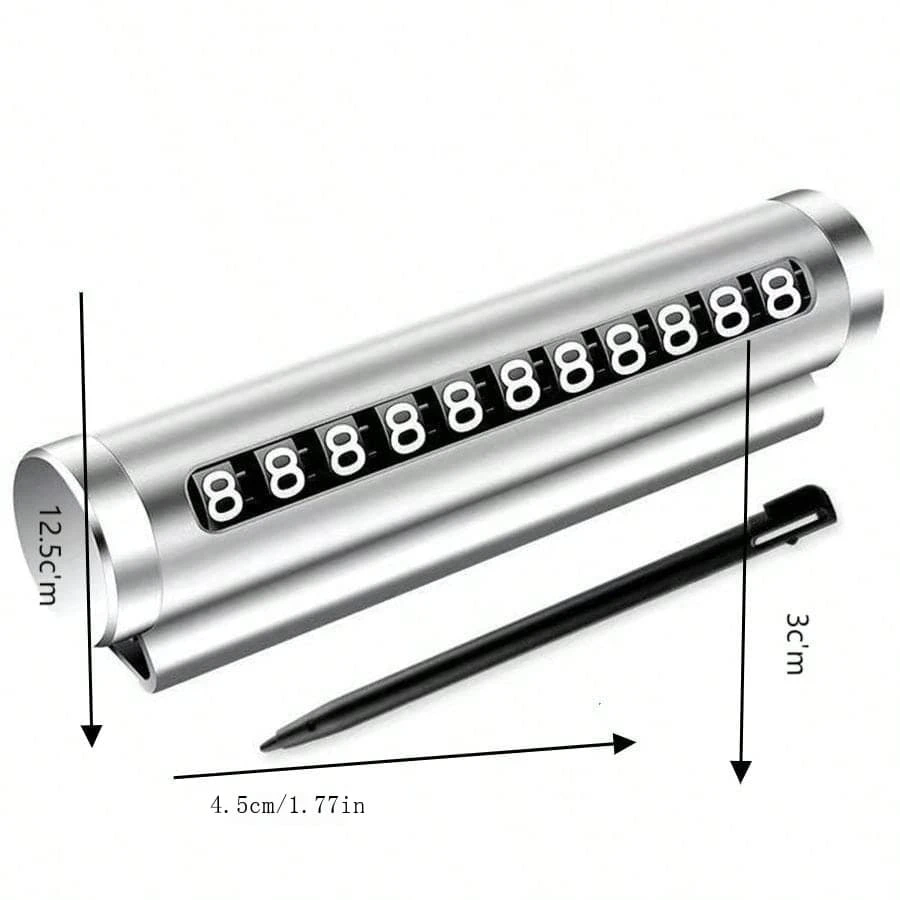 Random Color Metal Roll-Up Temporary Car Parking Number Plate, High-End ...