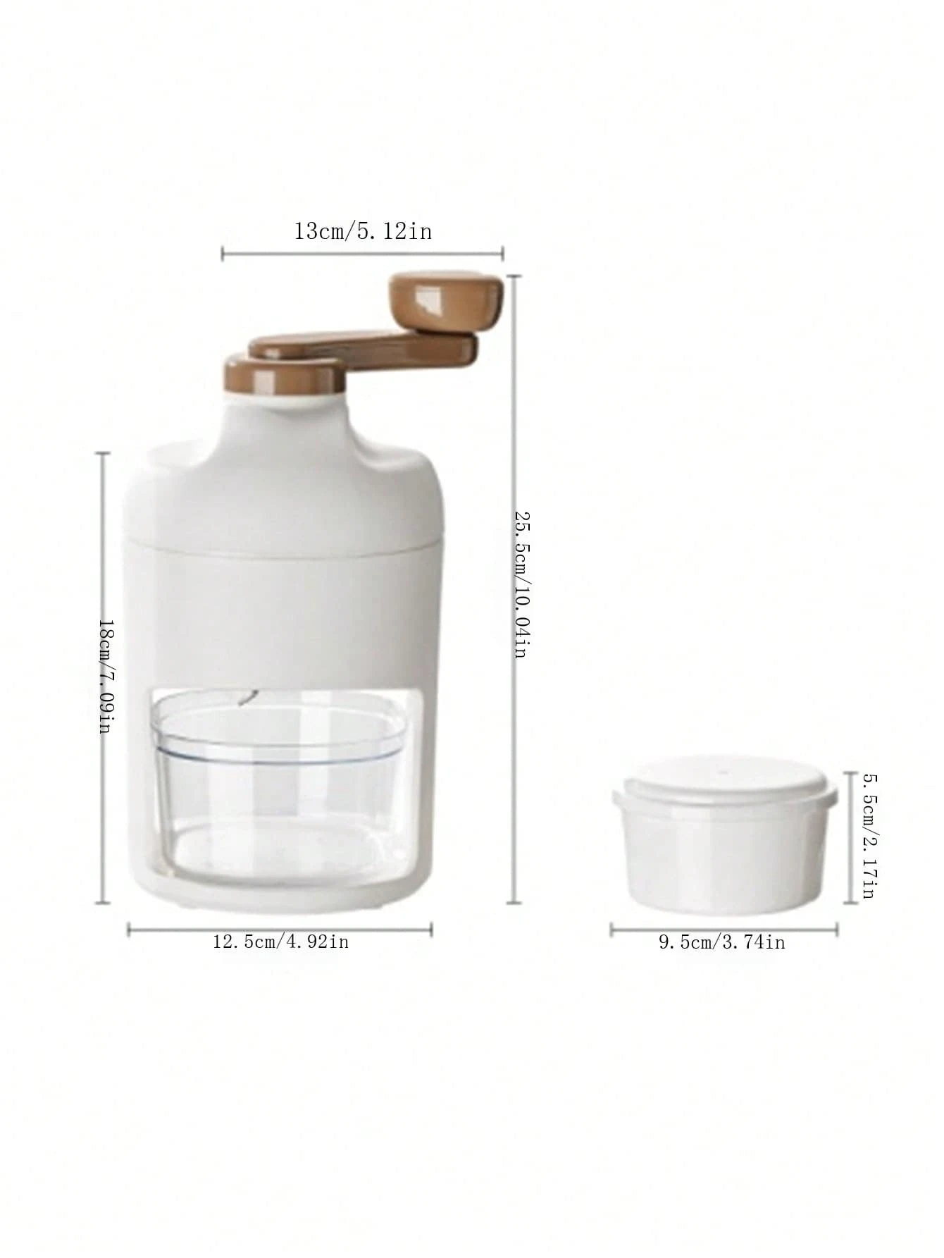 1pc Portable Hand-Cranked Shaved Ice Maker - Compact Fluffy Ice Shaver ...