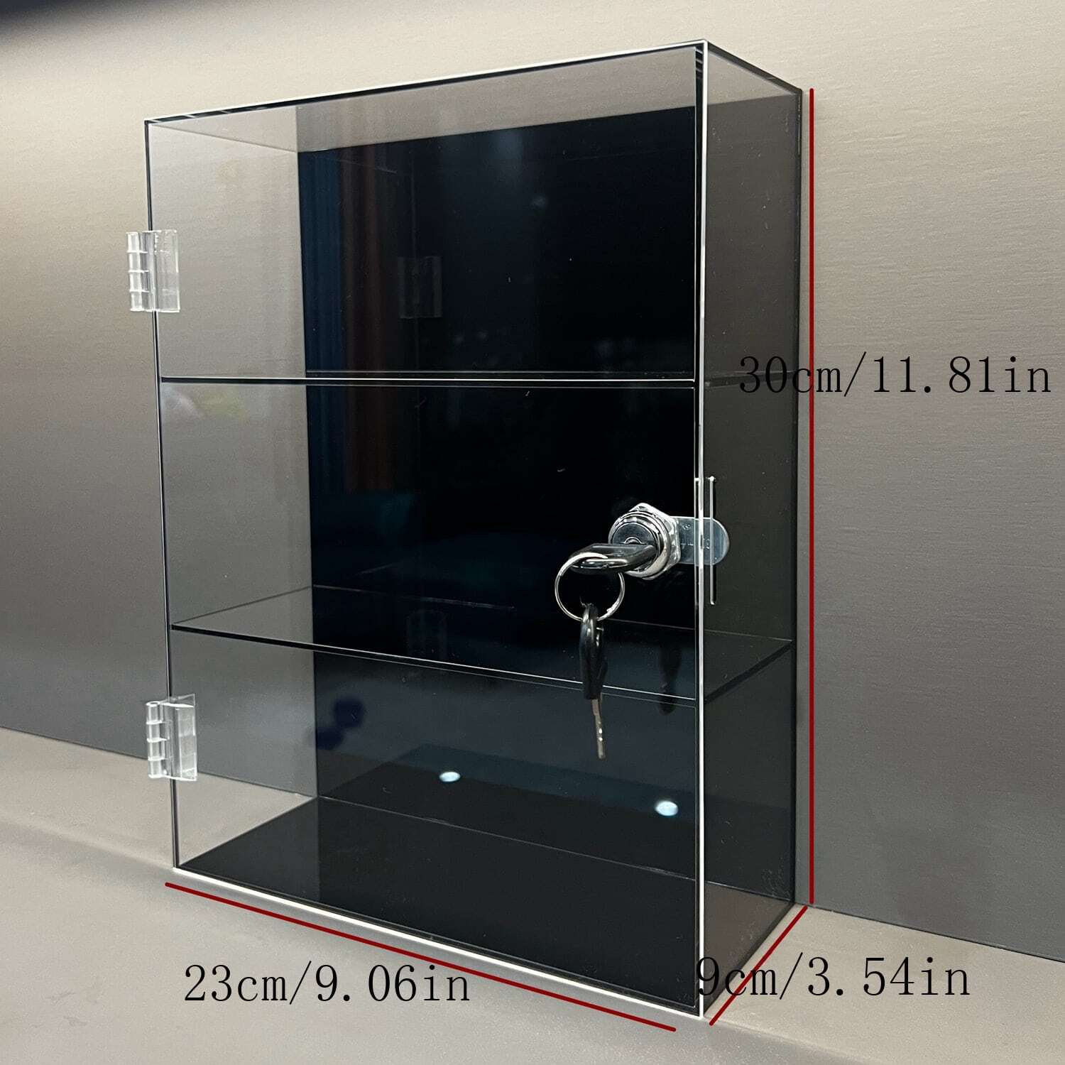 Acrylic Display Cabinet With Lock For Storing Glasses, Lipstick ...