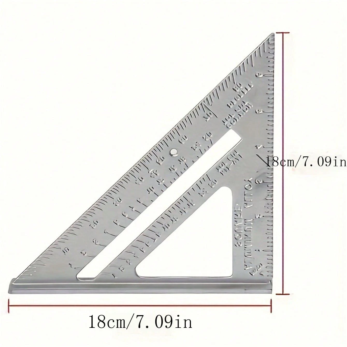 Protractors 7inch Triangle Square Ruler Aluminum Alloy Speed Square ...