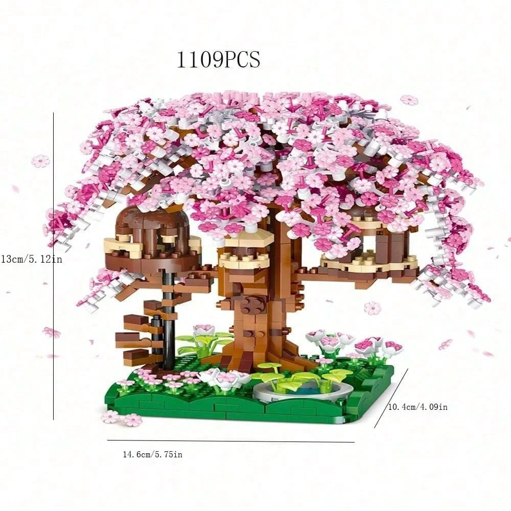 2024 Model 0287 Cherry Blossom House Difficult Adult Assembly Toys ...