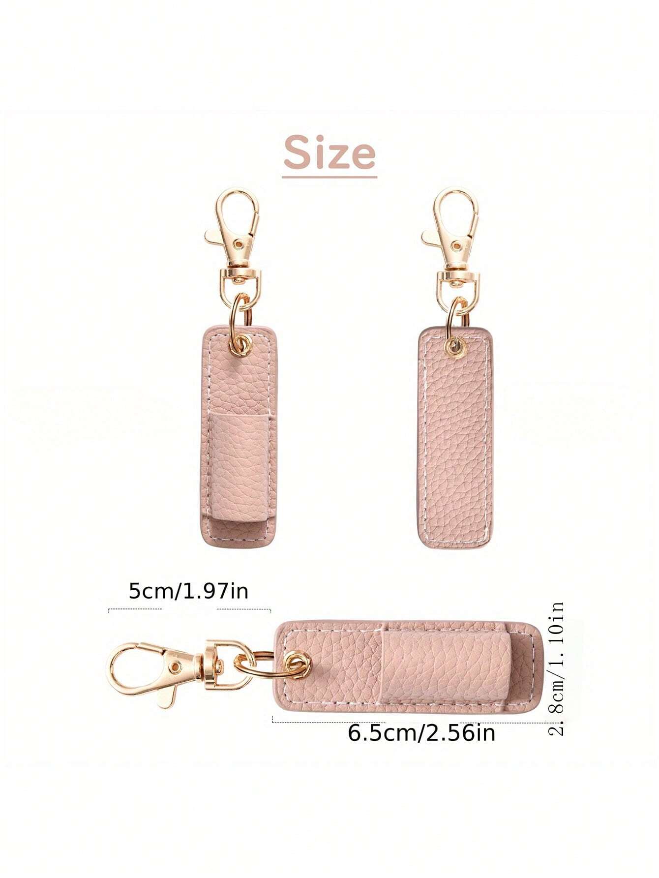 1pc Portable Keychain Pen Holder, Pen Clip PU Badge Pencil Case Pen Bag ...