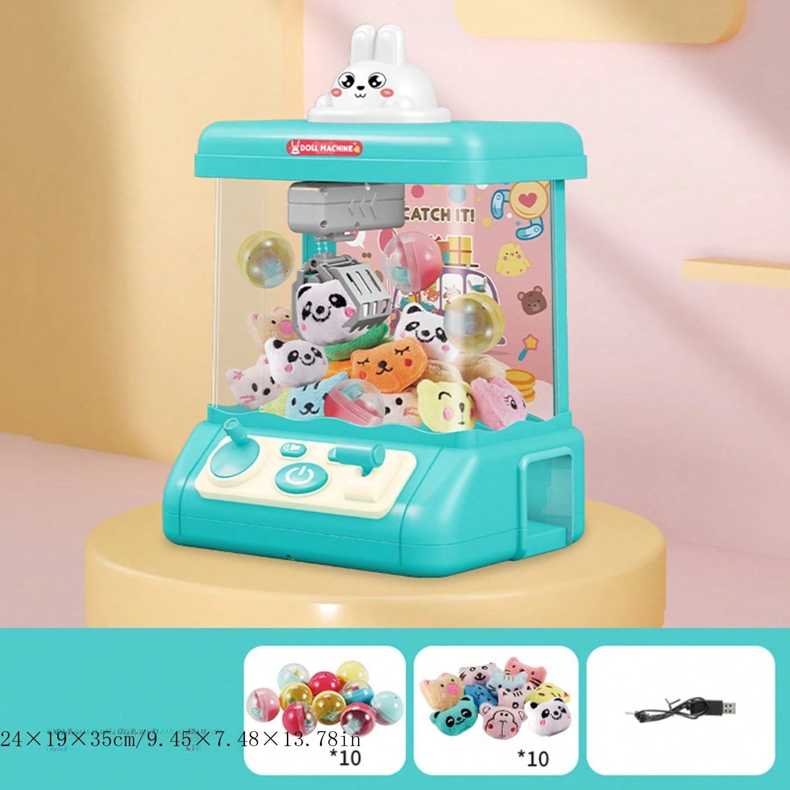 1pc Mini Electric Claw Machine Doll, Stuffed Doll Grabber, Capsule ...