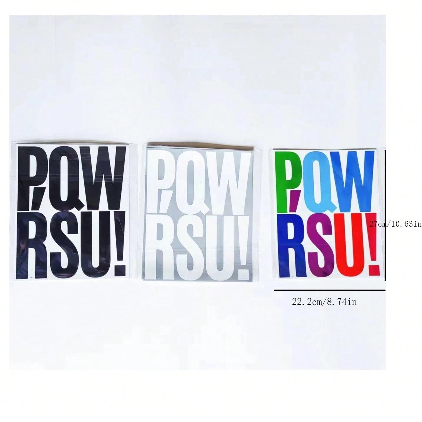 10.5 X 8.7 Inches, 4 Sheets Per Set, Alphabet Number Stickers, Colored ...