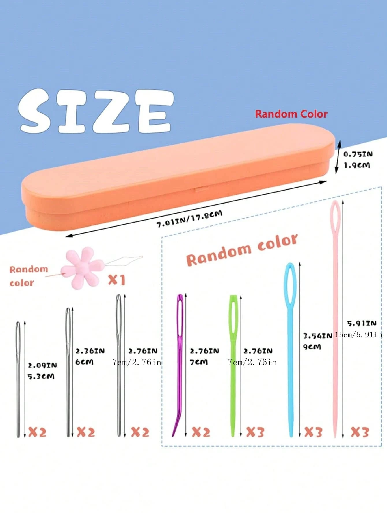 Assorted Plastic Sewing Needles Set Include Eye, Curved Tapestry, Yarn ...