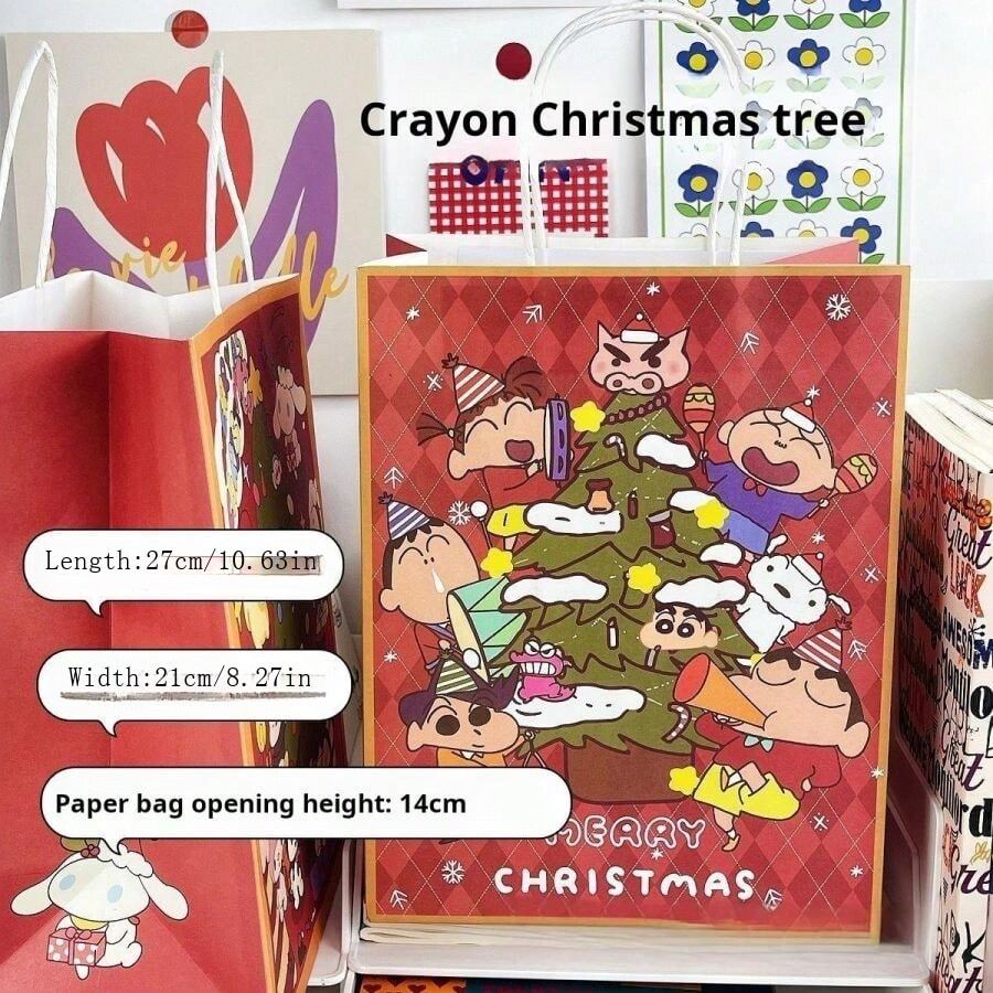 Christmas Crayon Shin Chan Gift Bag Cute High Beauty Limited Edition ...