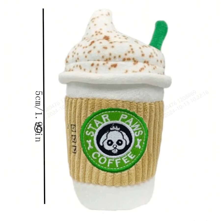Plush Coffee Cup Dog Toy Pup'kin Spice Latte - Fall Funny Parody Plush ...
