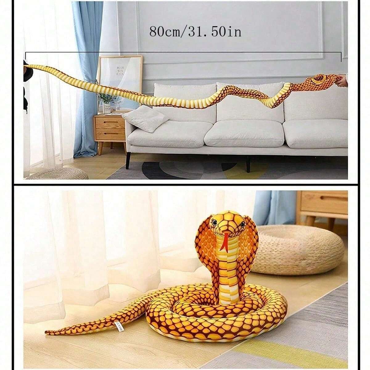 Large Plush Realistic Snake Soft Stuffed Animal Doll, Prop Snake Model ...