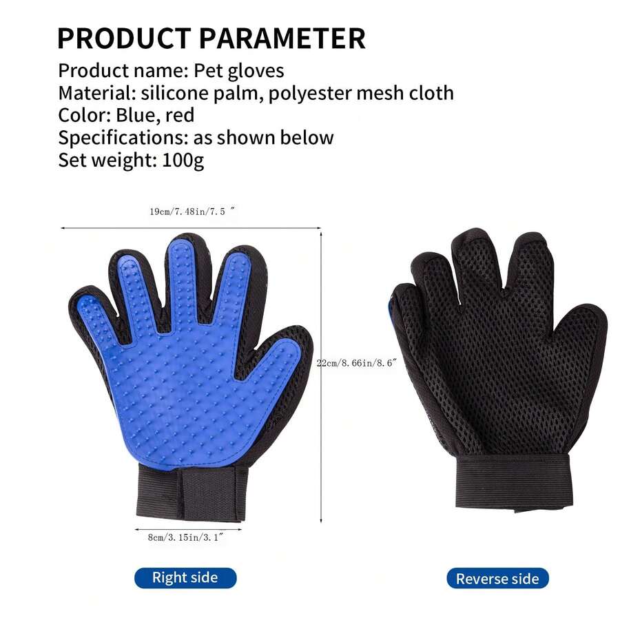 2pcs,Pet Comb Lifting Cat Glove Five-Finger Massage Soothing Pet Comb ...