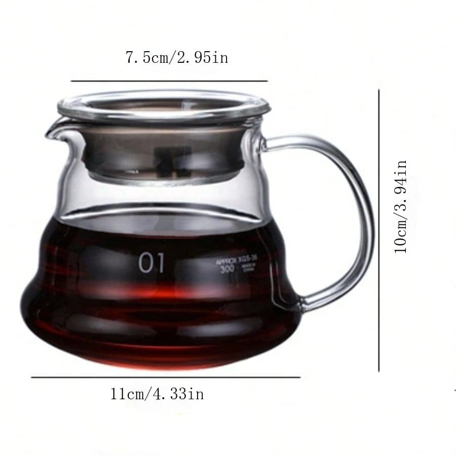 360ml Heatproof Uncovered Glass Cloud Tea Pot, Hand Drip Coffee Pot ...