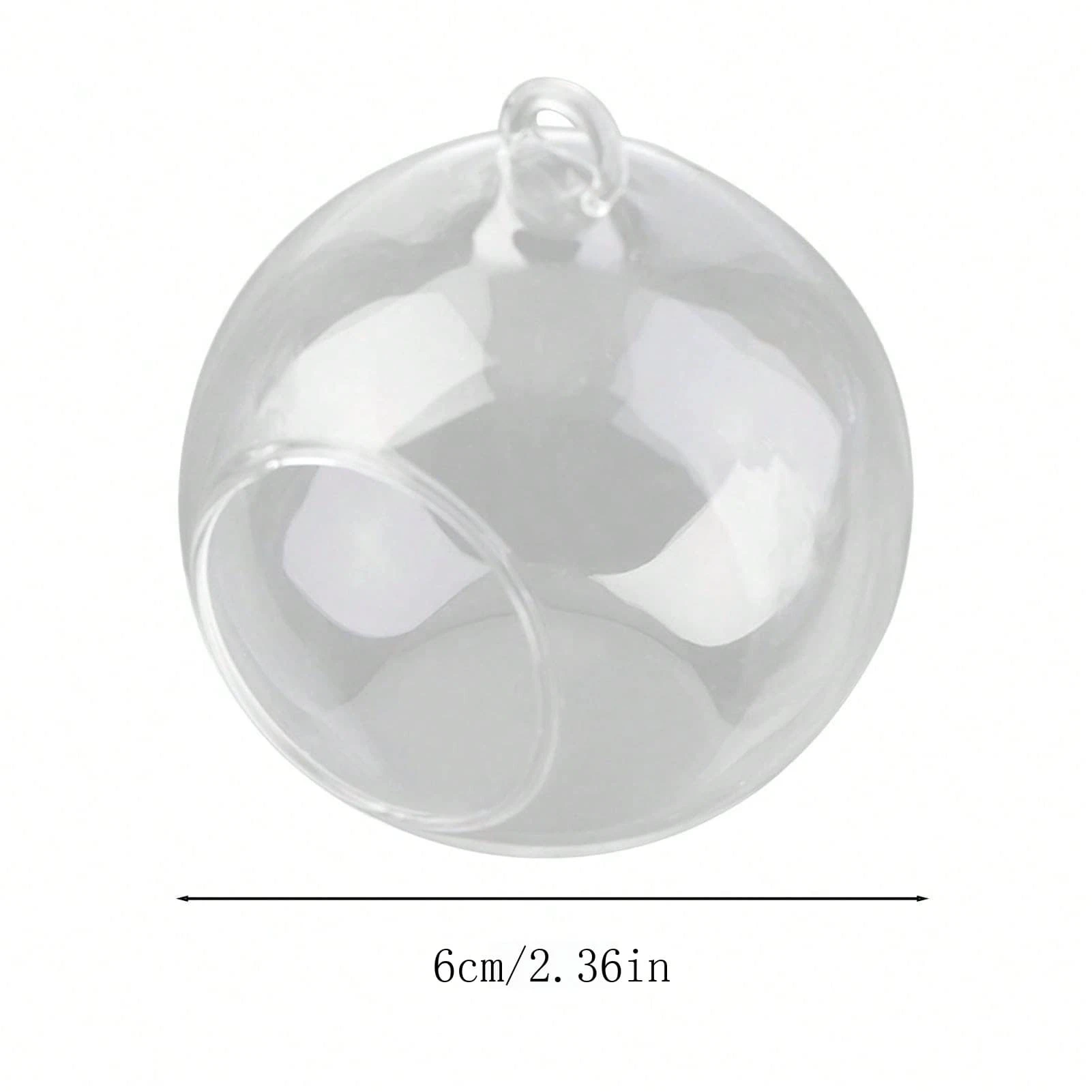 Fillable Bauble Clear Glass Ball Microlandscape Container Open Mouth ...