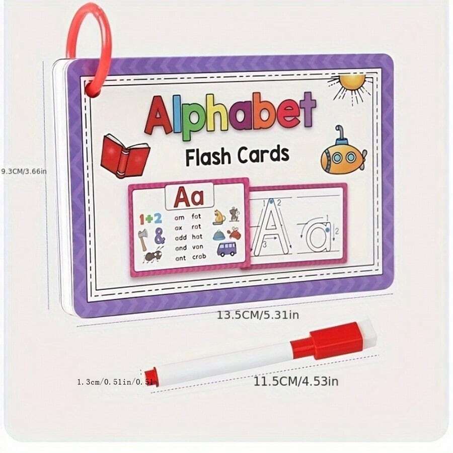 27pcs Educational English Alphabet & High Frequency Word Flash Cards ...