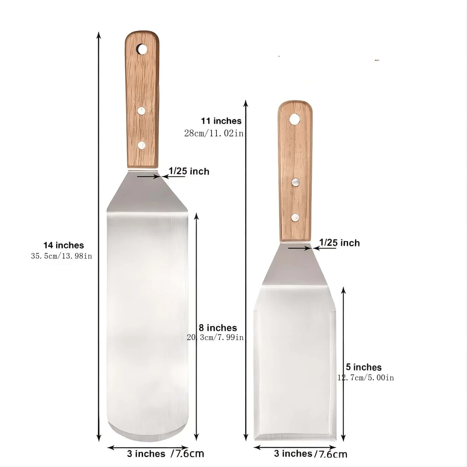 3 Pcs Heavy-Duty Stainless Steel Scraper And Grill Scraper Set ...