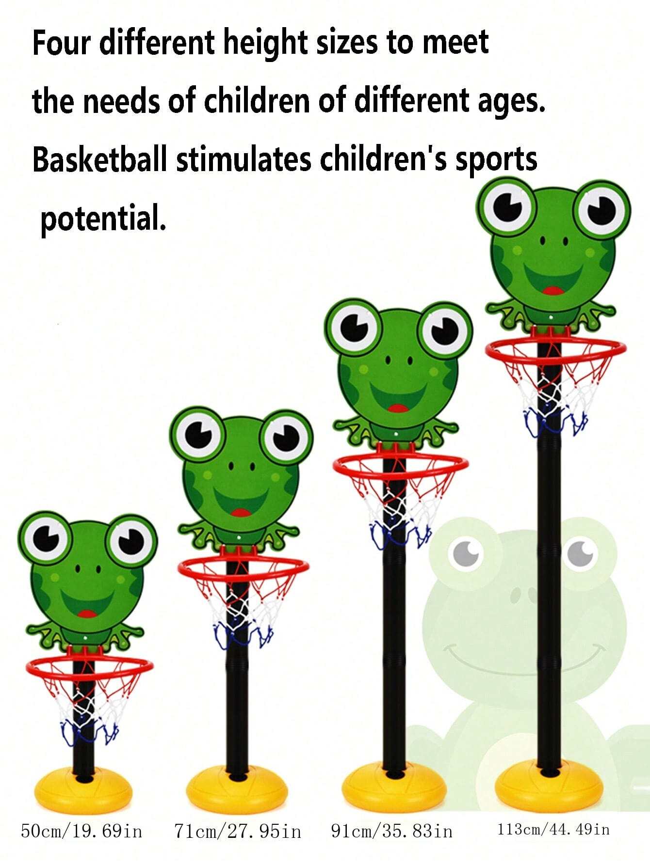 Dinosaur-Themed Adjustable Basketball Hoop With Air Pump And Basketball ...