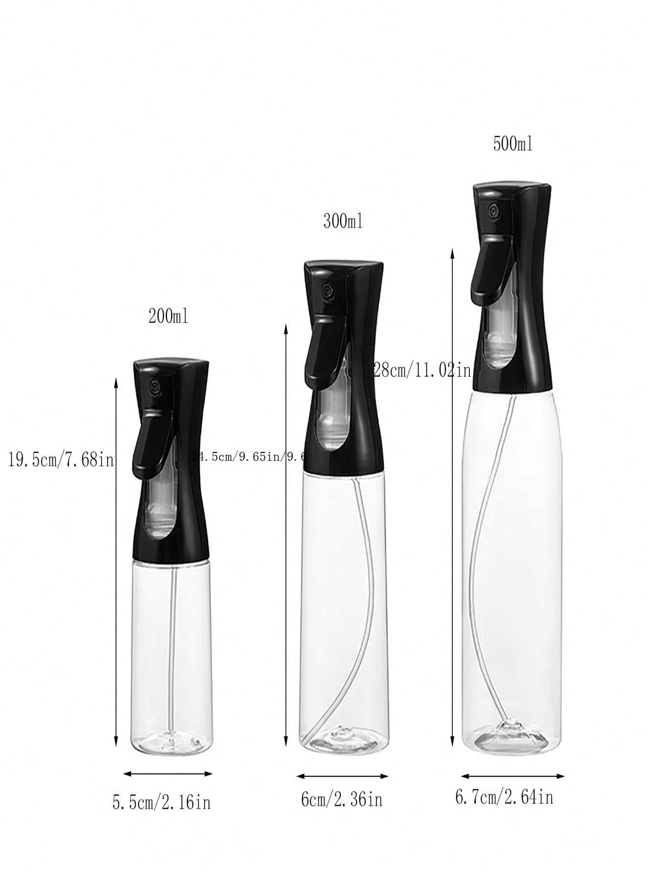 Continuous Spray Bottle, Reusable Plastic High-Pressure Mist Sprayer ...