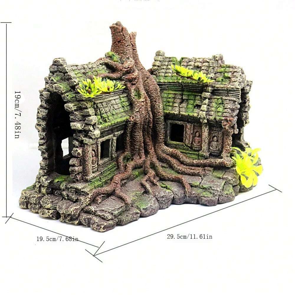 Décoration d'aquarium Grande cachette en forme de grotte pour réservoir ...