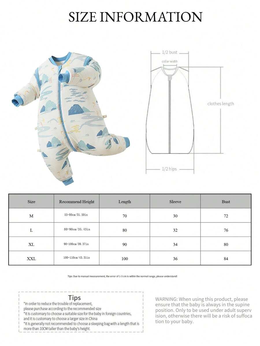 Sac de couchage matelassé épais de 3,5 TOG pour enfants, pour l'automne ...