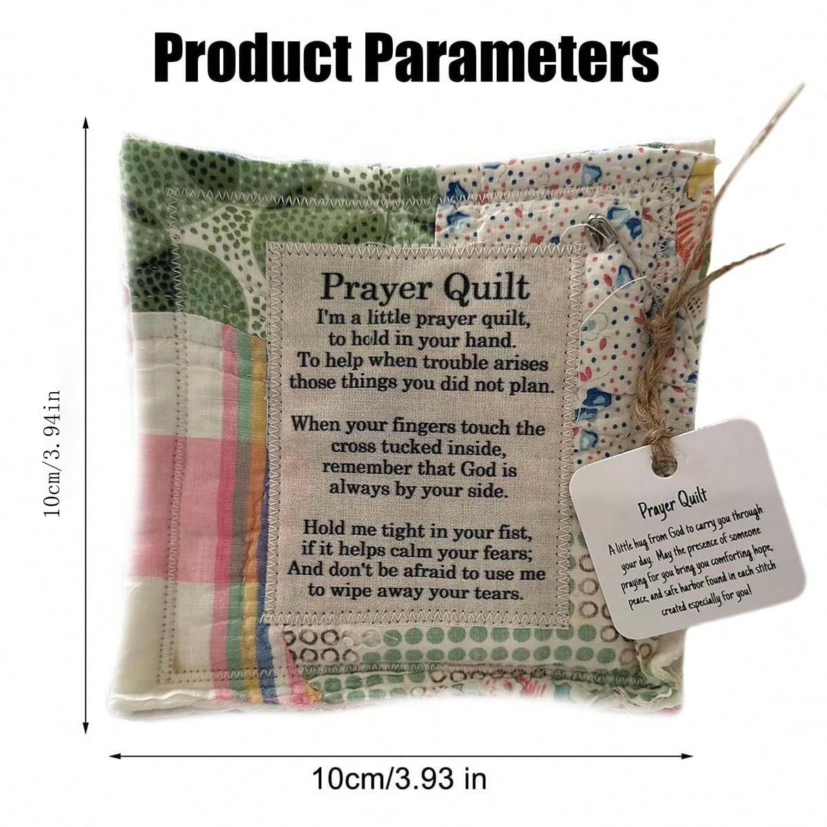 Pocket Prayer Blanket, Featuring Mini Bible Verses Inside With Cross ...