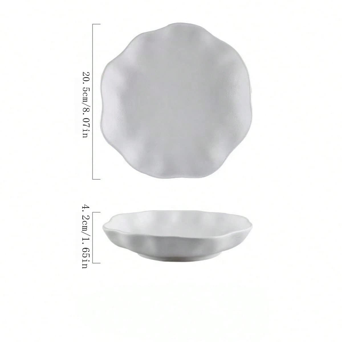Ceramic Plate Set, Nordic Style Flat Plate, Deep Dish, White Dinnerware ...