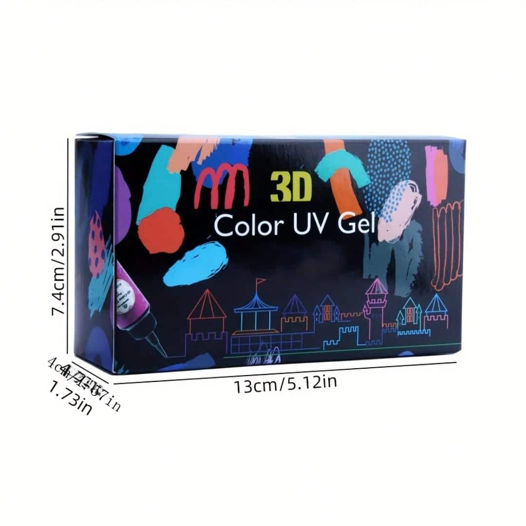 12 Solid Colors DIY Colored 3D UV Resin Crystal Epoxy Hook Line Tool ...