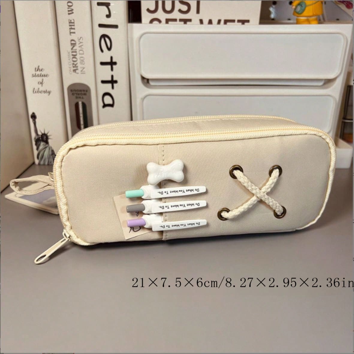 3-Layer High Capacity Pencil Case, Transparent Aesthetic Style For Girl ...