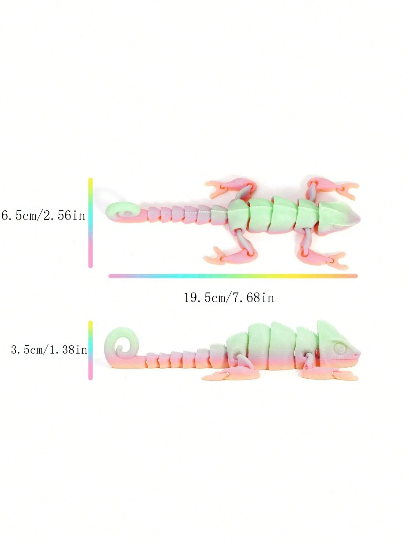 3D Printed Color-Changing Full Body Jointed Realistic Chameleon Pet ...