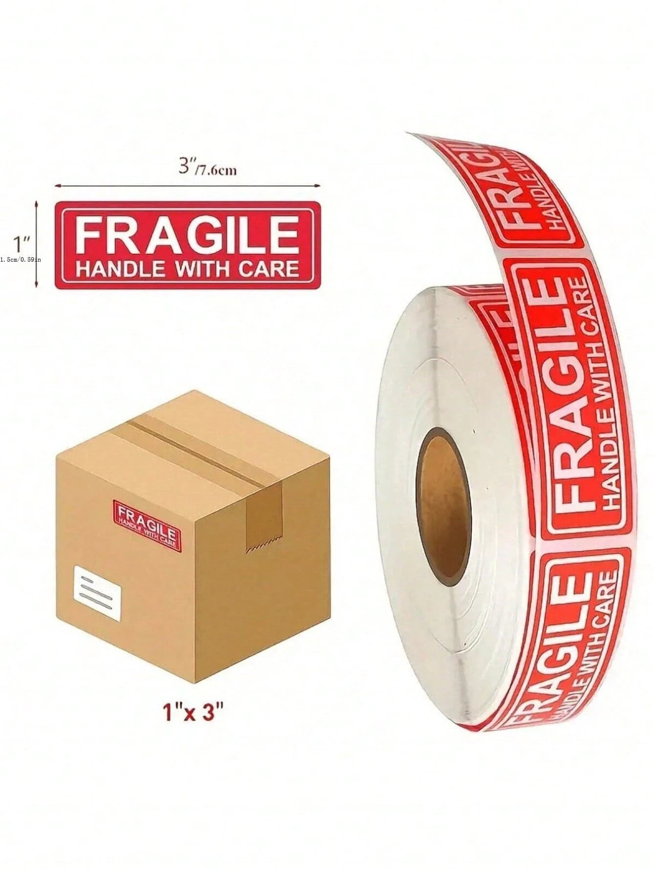 500pcs/Roll Fragile Warning Labels Stickers, Reminder Stickers For ...