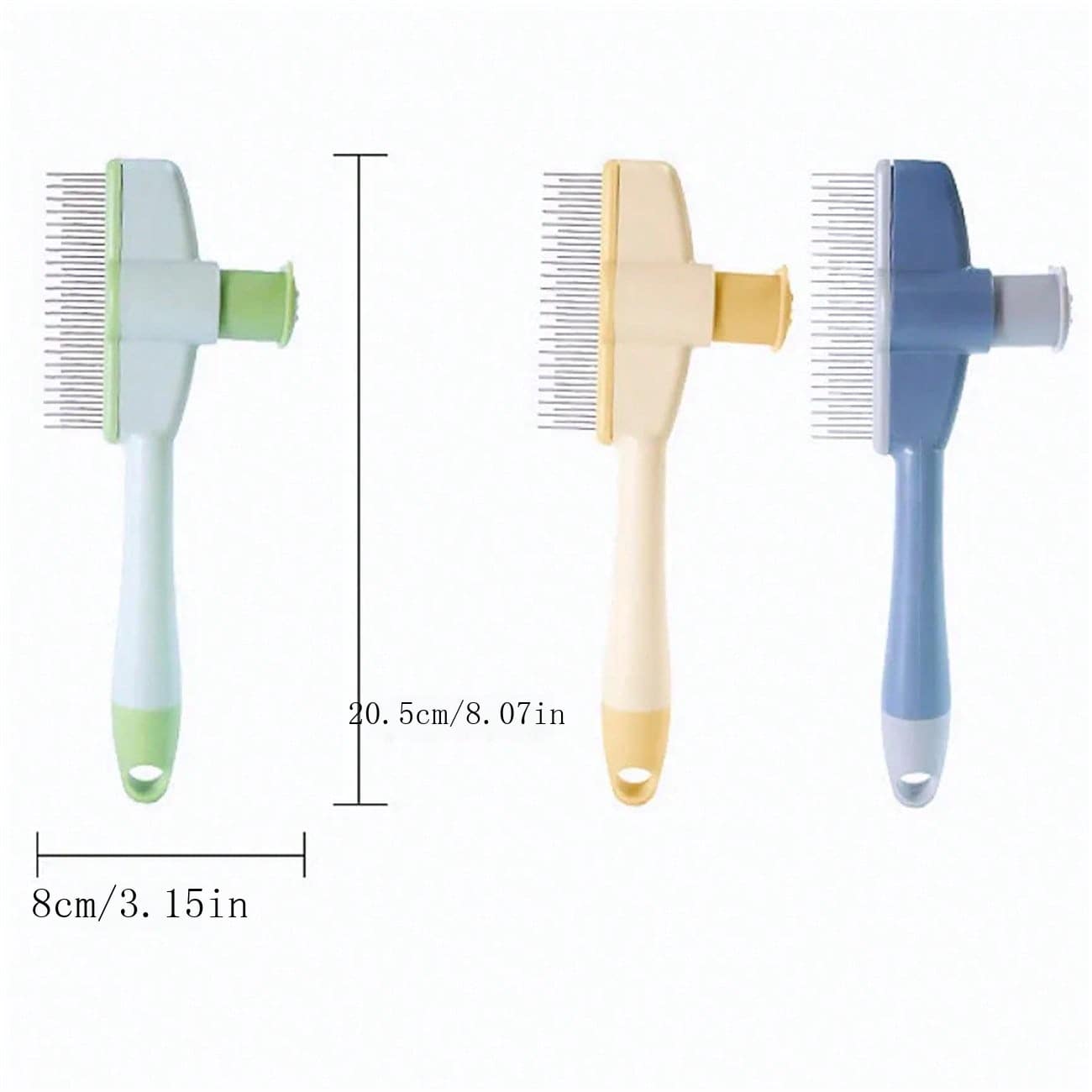 Dog Comb Pet Hair Remover Self-Cleaning Cat Brush Massage Dog Brush One ...