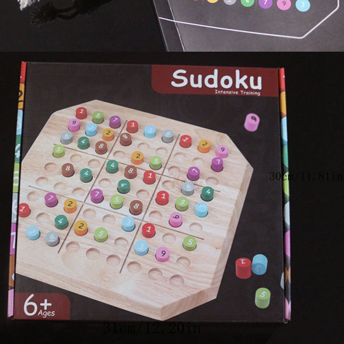 Gioco di Sudoku in legno a nove quadrati, gioco di scacchi per studenti ...