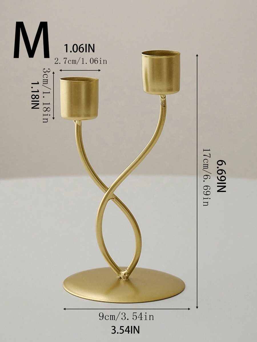 1pc Luxury Vintage Candlestick Decor, Simple Romantic Candlelight ...