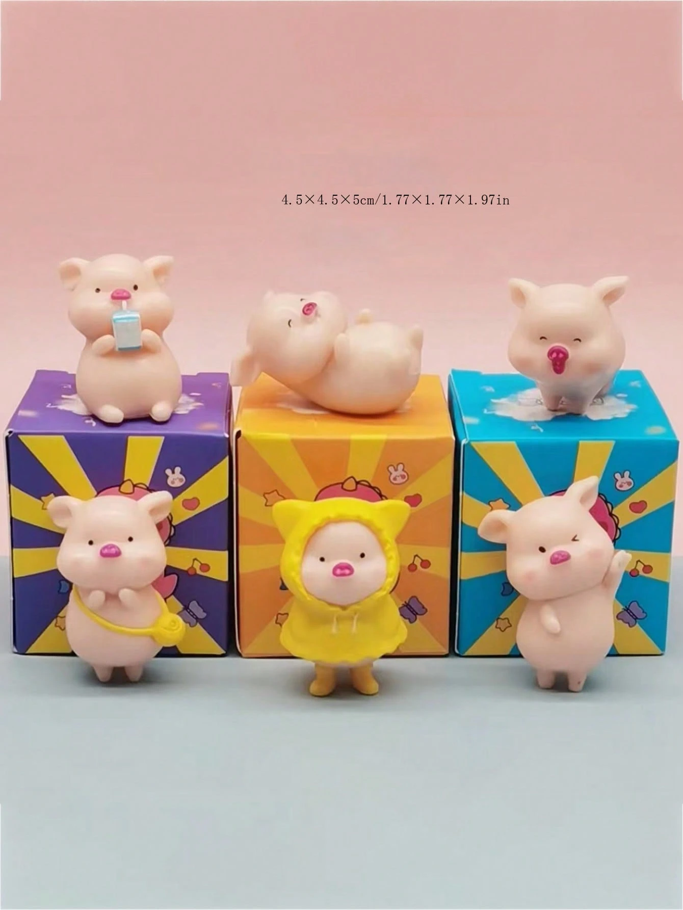 1pc Mini Piggy Figure, Cartoon Small Pig Blind Box, Cute Desk Decor ...